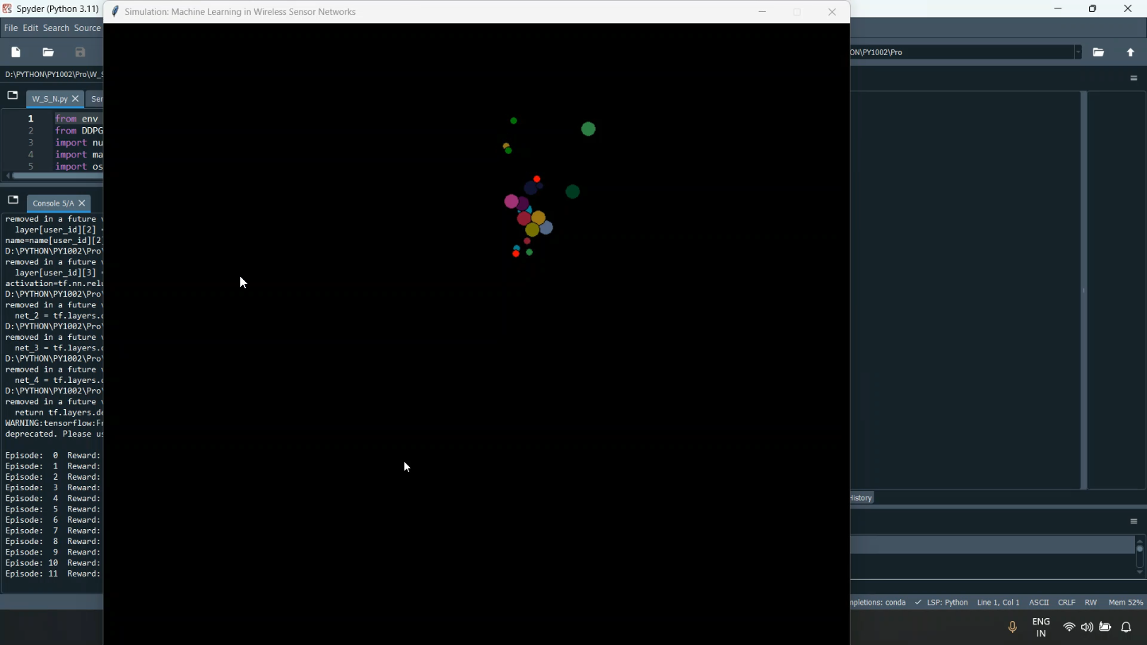 5G Network using LSTM Simulation Node in Python Projects