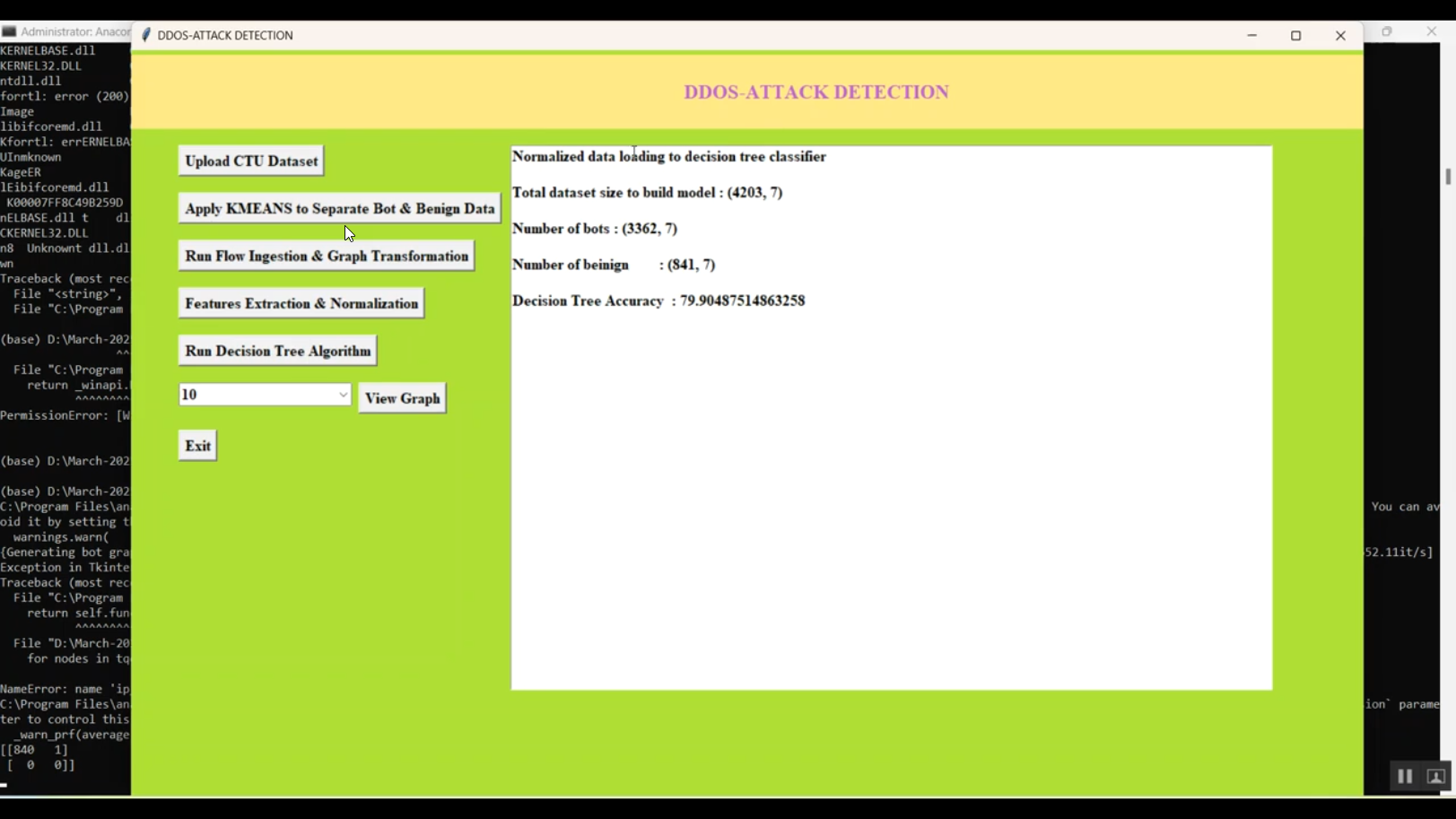 DDos Attack Detection in Python Projects