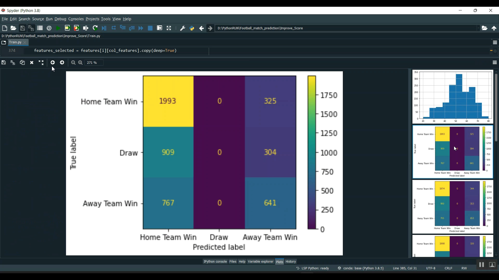 Foot Ball Match with Improve Accuracy in Python Projects