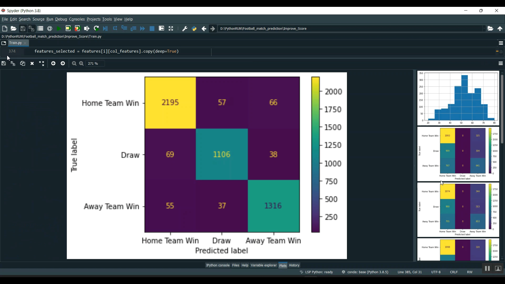 Foot Ball Match with Improve Accuracy in Python Projects