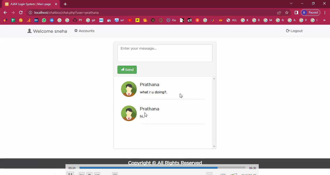 Office Chat Box System in PHP Application Projects
