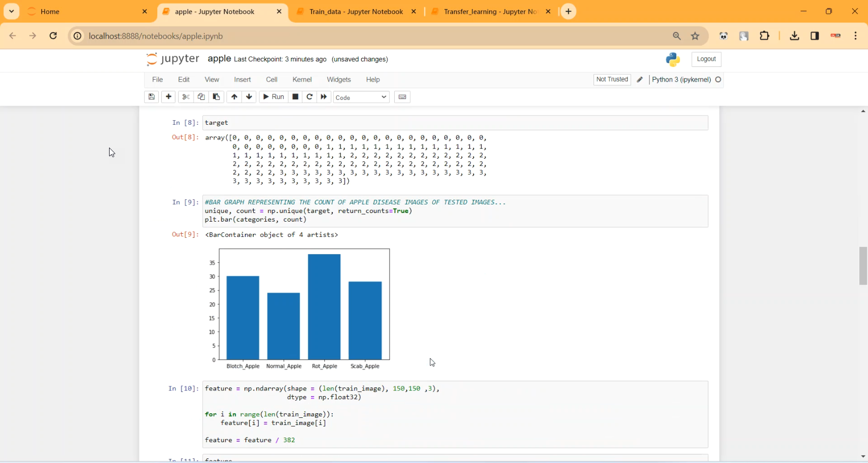 Apple Fruit Disease Detection Jupyter in Python Projects