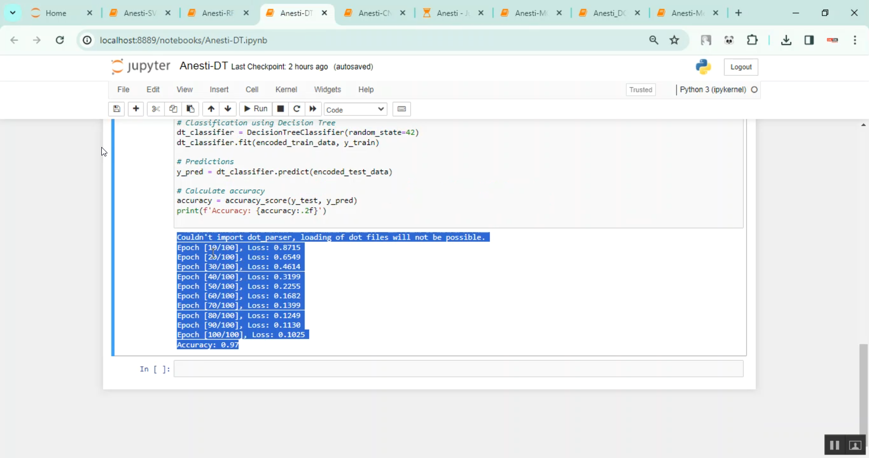 Anesthesia using EEG Data in Python Projects